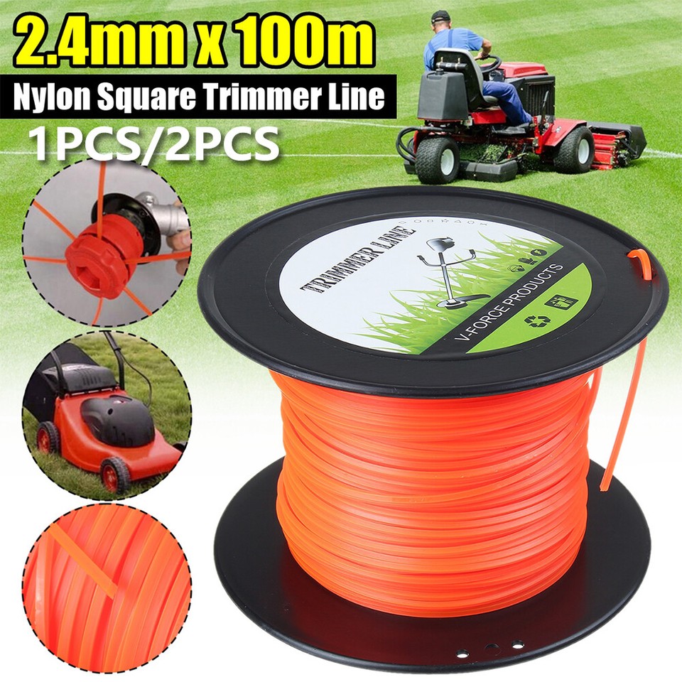 1/2/4 Pack 1300FT 5lb .095 Square String Trimmer Line Nylon Weed Eater ...