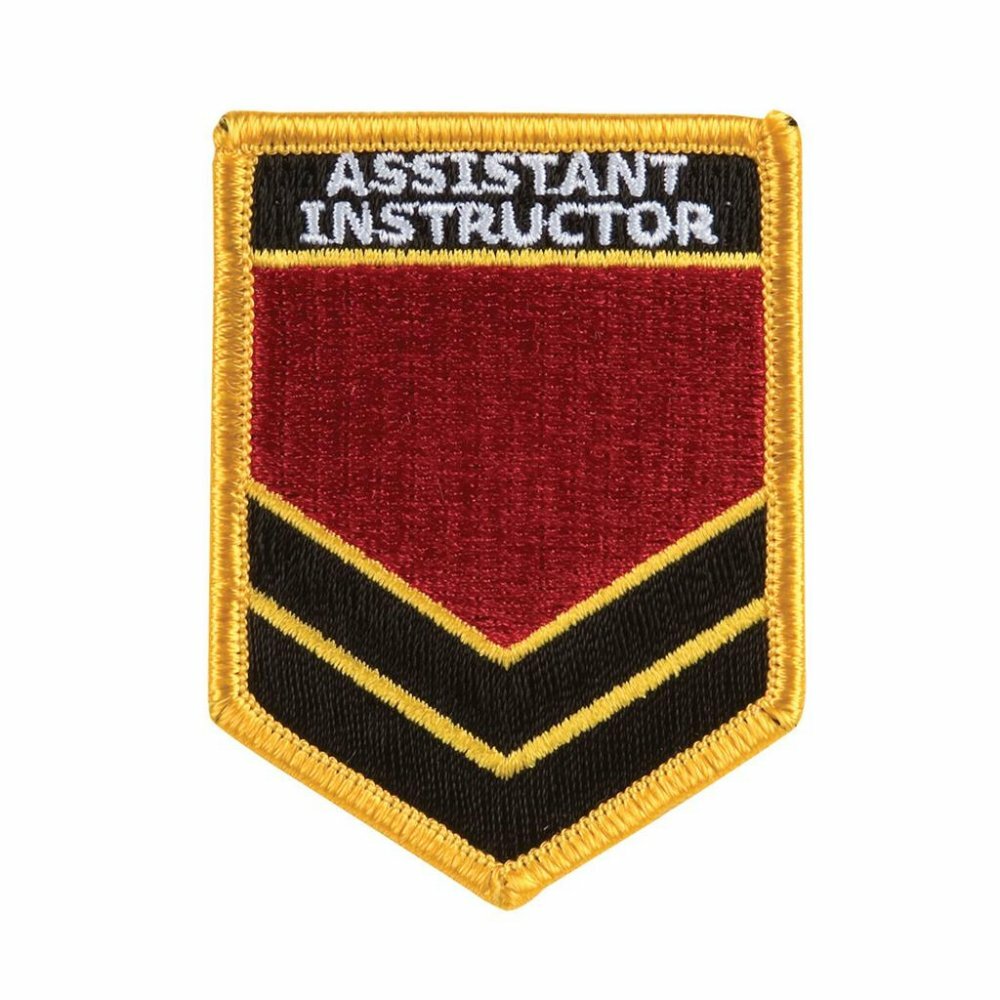 Martial Arts Embroidered Badges - Assistant Instructor Shield Gi ...