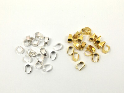 20 Strong 8mm Pinch BAIL Clips Connector for Pendant Findings DIY ...