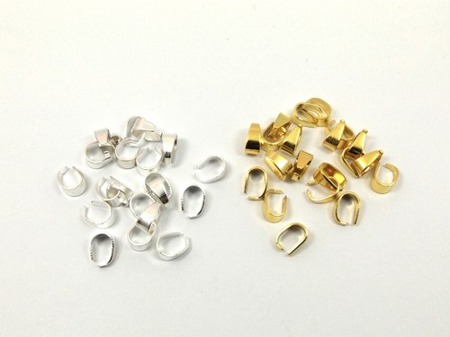 20 Strong 8mm Pinch BAIL Clips Connector for Pendant Findings DIY ...