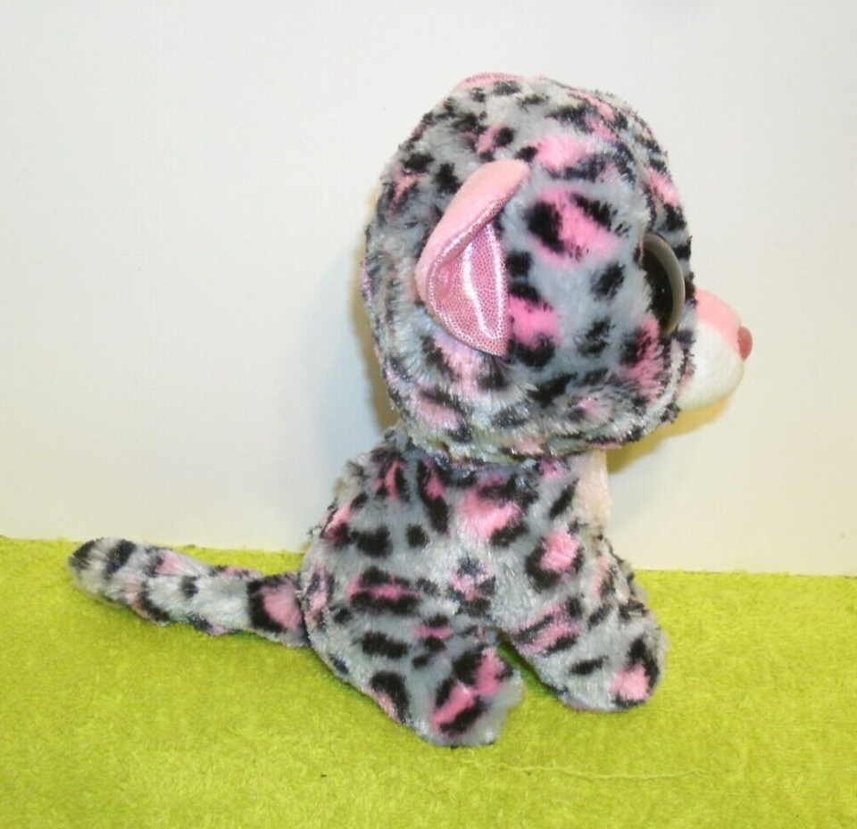 Ty Beanie Boos Tasha The Grey & Pink Leopard Plush | eBay