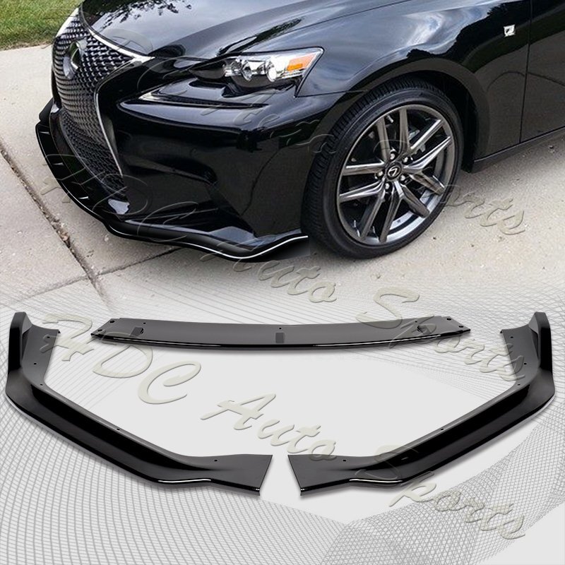 For 14-16 Lexus IS250 IS350 F-Sport Painted Black Front Bumper Splitter ...