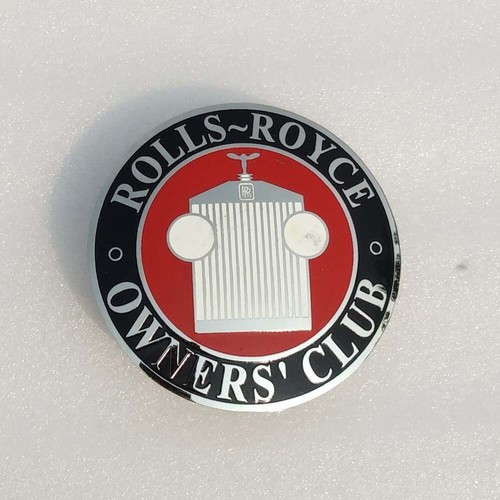 Rolls Royce Owners Club Brass Chrome Round Badge Emblem | eBay
