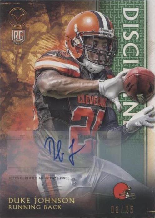 2015 Topps Valor - Duke Johnson #41 Discipline Autographs /25 (AU, RC ...