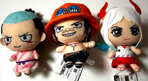One Piece Plush Doll Mascot Set Yamato Portgas D Ace Momonosuke Kozuki ...