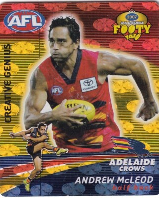 AFL 2007 Tazo Gold Adelaide Crows - Andrew McLeod Card No.02 of 48 ...