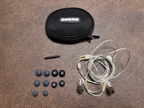 Shure SE215 Sound Isolating IEM In-Ear Buds Earphones W/Tips & Case ...