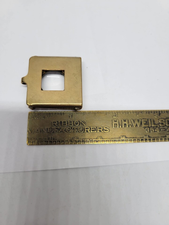 Vintage Brass Linen Tester Magnifier Germany Folding Thread Counter ...