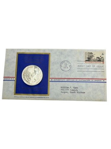 1973 Sterling Silver Colonial American Communications Commemorative ...