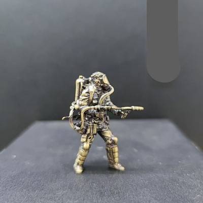 Mini Brass Sci-Fi Soldier Figurine Cyberpunk Tactical Combat Statue ...