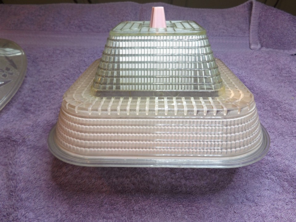 Vintage Art Deco MCM Clip On Pink Plastic Ceiling Light Shade Rex ...