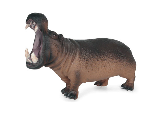 13.39in/34cm Hippo PVC Toy Hippopotamus Wild Animal Figure Doll Kids ...