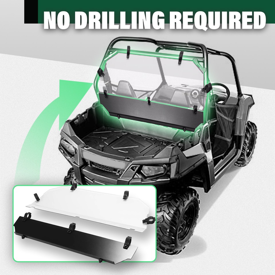 Rear Clear Windshield Back Window For RZR 800/ 800 S 2008-2014 UTV Full ...