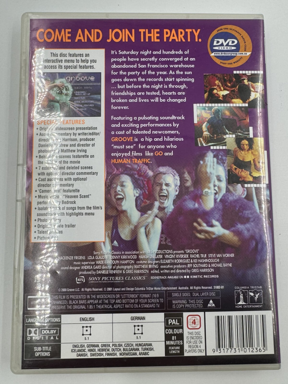 Groove - Can You Feel It? a film by Greg Harrison (DVD, 2000) | eBay
