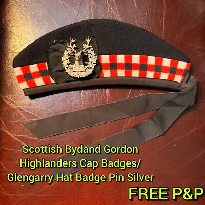 Scottish Bydand Gordon Highlanders Cap Badges/Glengarry Hat Badge Pin ...