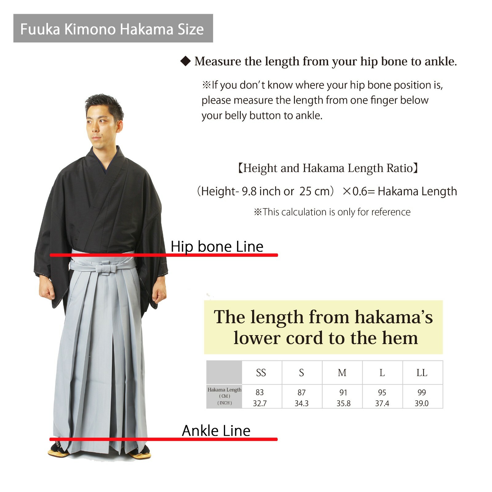Japanese Kimono Men Hakama Umanori Grey Single Item- Brand New | eBay UK
