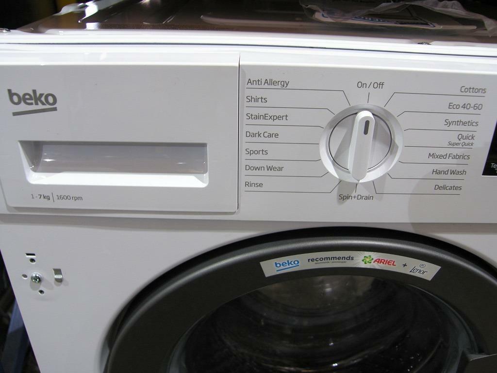 Beko WTIK76121 Integrated Built-In Washing Machine 7 KG 1600 spin ...