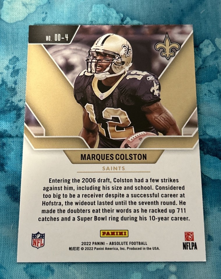 2022 Panini Absolute - Draft Diamonds #DD-4 Marques Colston - New ...