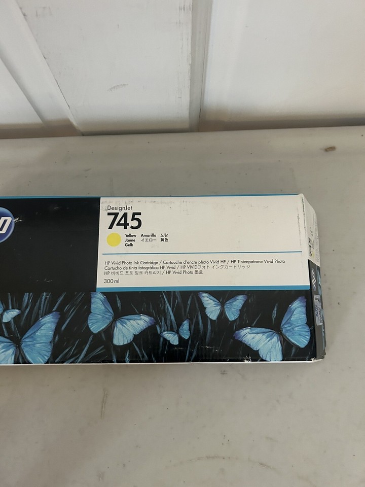 Genuine HP 745 DesignJet Yellow Vivid Photo Ink Cartridge, New HP 745 ...