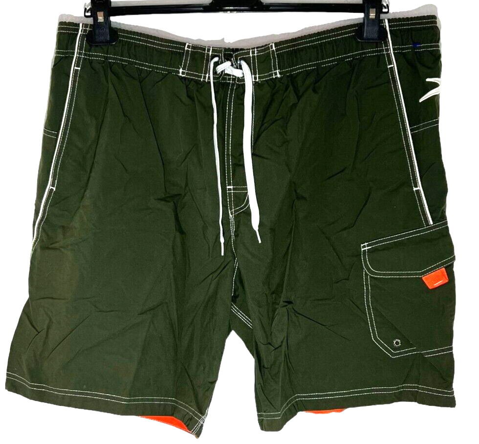 Speedo Mens Size XL Swim Trunks Shorts Marina Volley Eco Green Speed ...