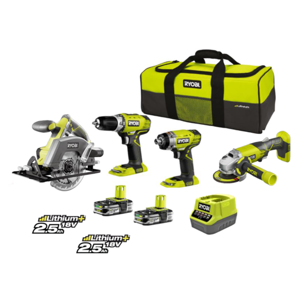 Ryobi One+ 18V 4-Piece Combo Kit - R18CK4C25P for sale online | eBay