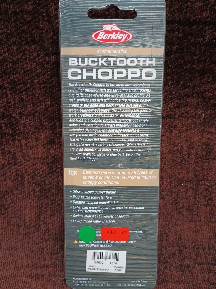 Berkeley Buck Tooth Choppo 120 Rattlin Too Water Rat/Mouse NOS Ready To ...