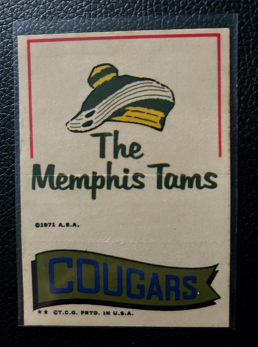 1971 Topps Basketball ABA Sticker Memphis tams Carolina Cougars Vintage ...