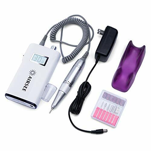 AIRSEE Rechargeable 30000RPM Electric Nail Drill Professional Assorted ...