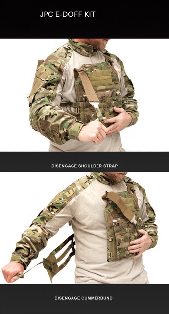 RARE AOR2 E-Doff Edoff Doff Kit for Crye JPC MOLLE Plate Carrier Vest ...
