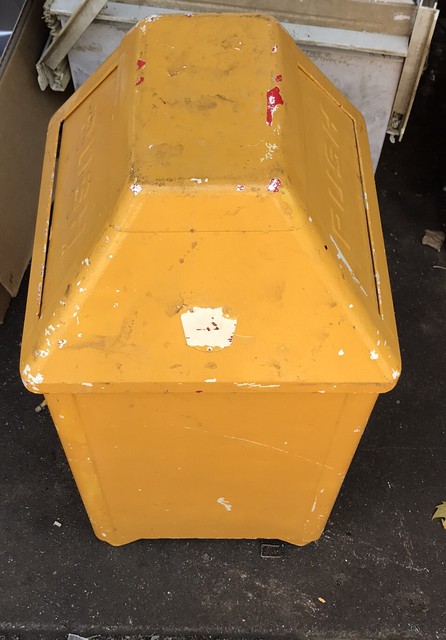 Vintage Bennett MFG CO Trash Garbage Can Embossed Flaps Alden NY ...