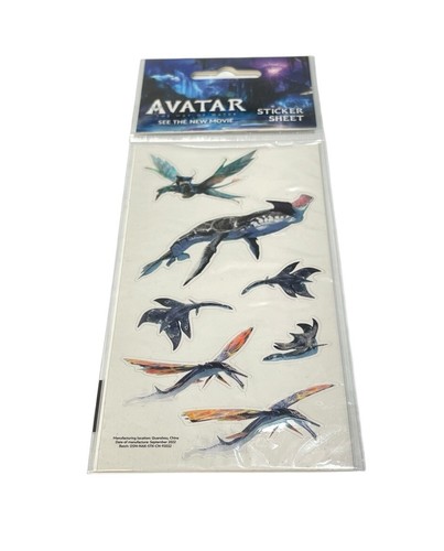 Avatar 2 The Way of Water Sticker Sheet Movie Promo Promotional Sticker ...