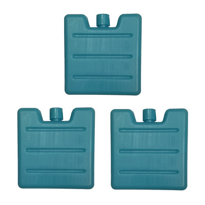 Pack of 3 Mini Freezer Blocks Small Ice Bricks for Cool Cooler Bag Box ...