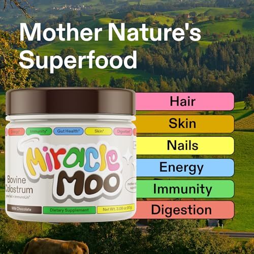 Miracle Moo Colostrum Supplement for Gut Health Hair Growth Beauty and ...