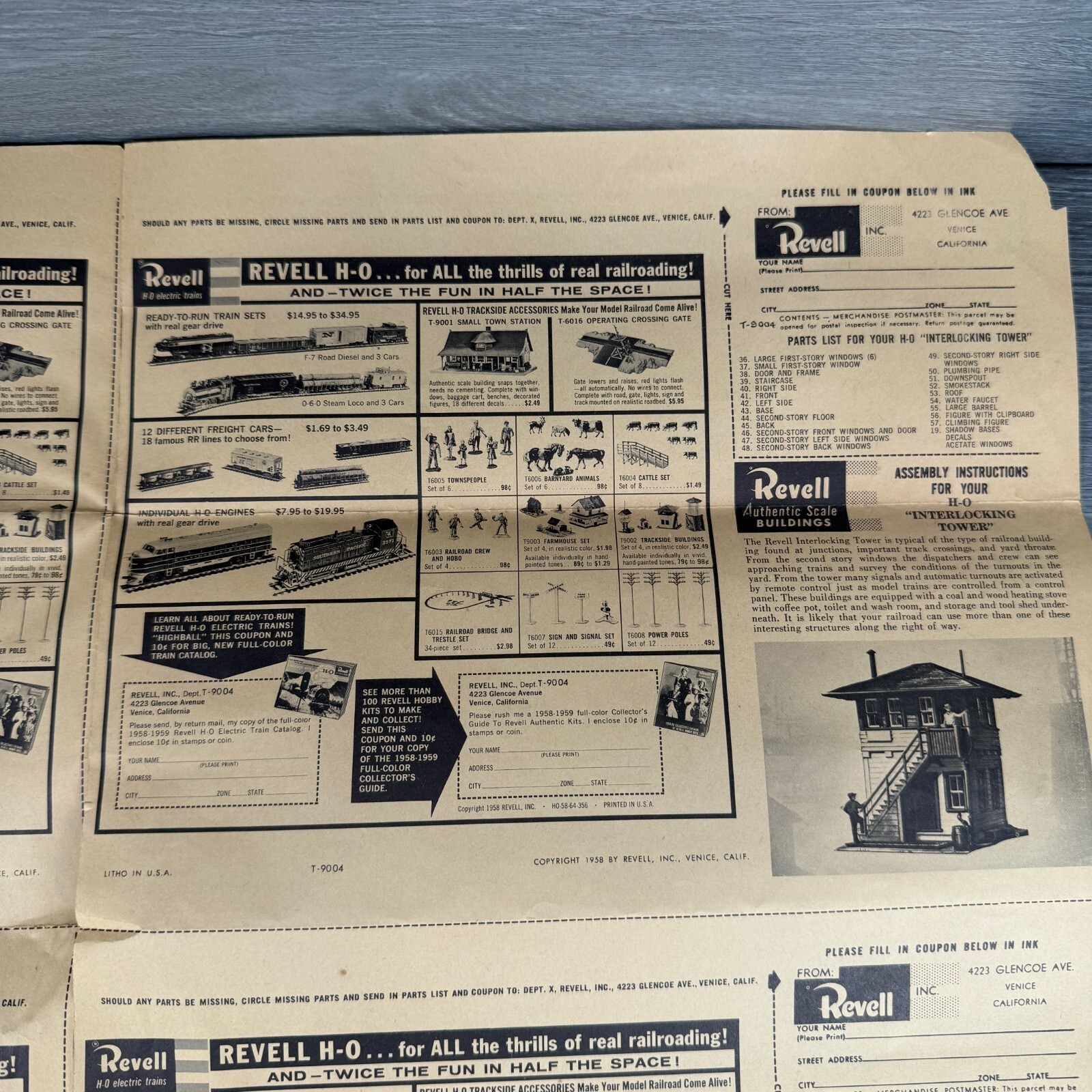 HO Scale Revell Building Kit Assembly Instructions Parts List Lot ...