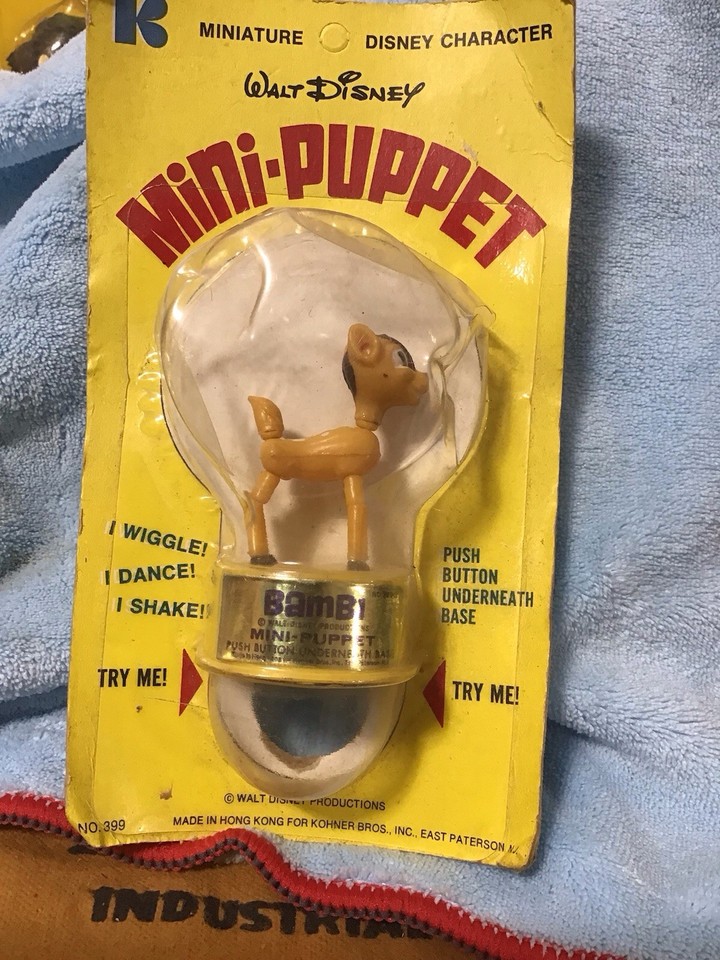 12 VINT 1960'S PUSH PUPPETS TOYS RAMP DISNEY JINKS YOGIBEAR CINDY ...