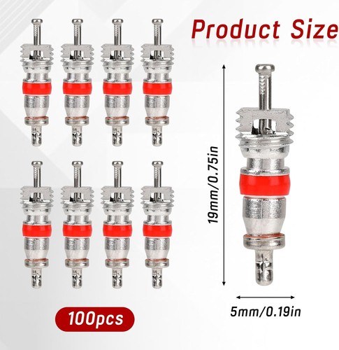 100pcs Valve Stem Core Replacement Kit, Premium Tyre Tire Cores, Tire ...