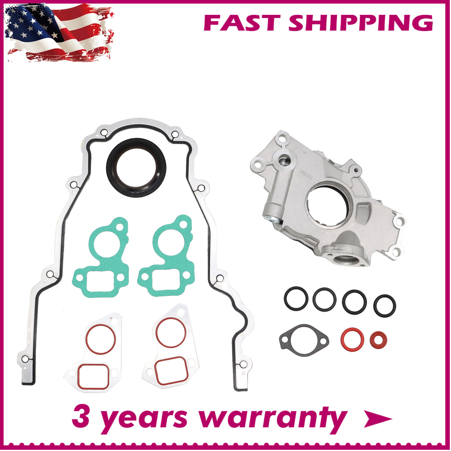 M295 High Volume Oil Pump + Gaskets For Chevrolet GM 4.8L 5.3L 6.0L LS1 ...