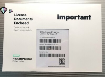 NEW HPE BD505A 0D1 HP iLO Advanced Server License 3Yr Support 872648 ...