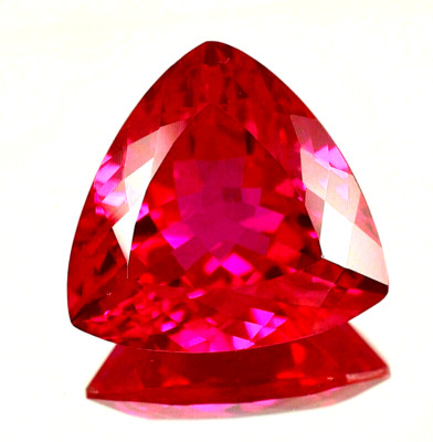 48 CT+ Flawless Natural Mozambique Red Ruby Trillion Loose Certified ...