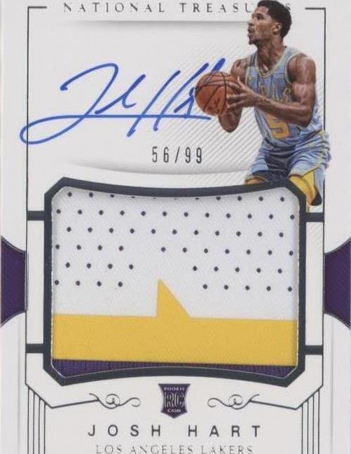 2017-18 Panini National Treasures - Rookie Patch Autographs Josh Hart ...