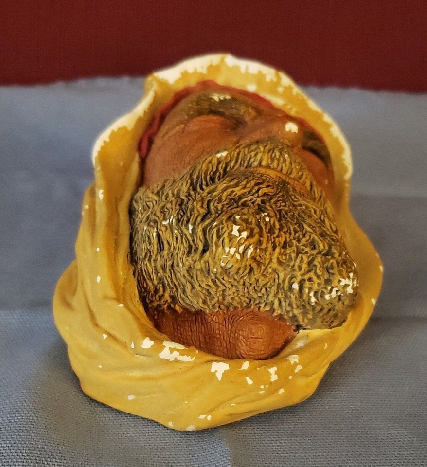 Vtg Bosson England, Artist Signed Tribal Chalk Ware Portrait Bust Wall ...