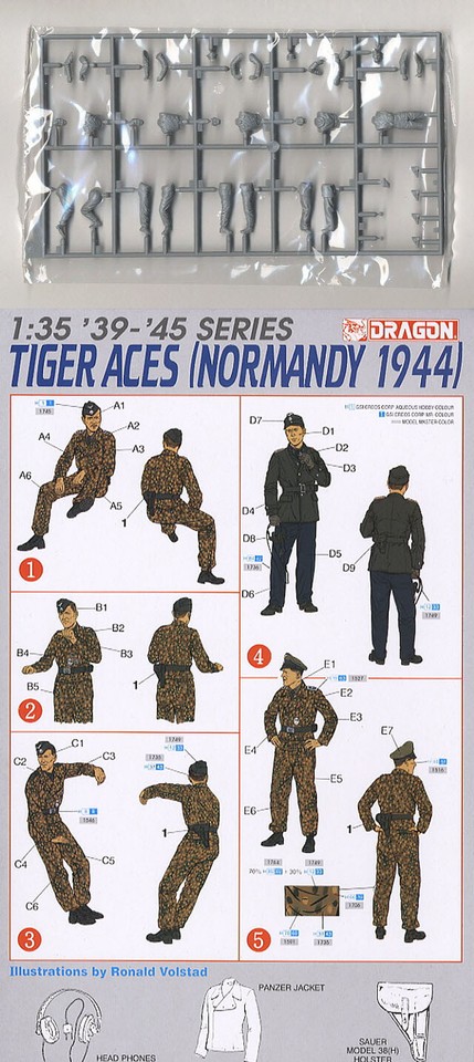DRAGON 6028 1/35 '39-'45 Series Tiger Aces (Normandy 1944) 89195860286 ...