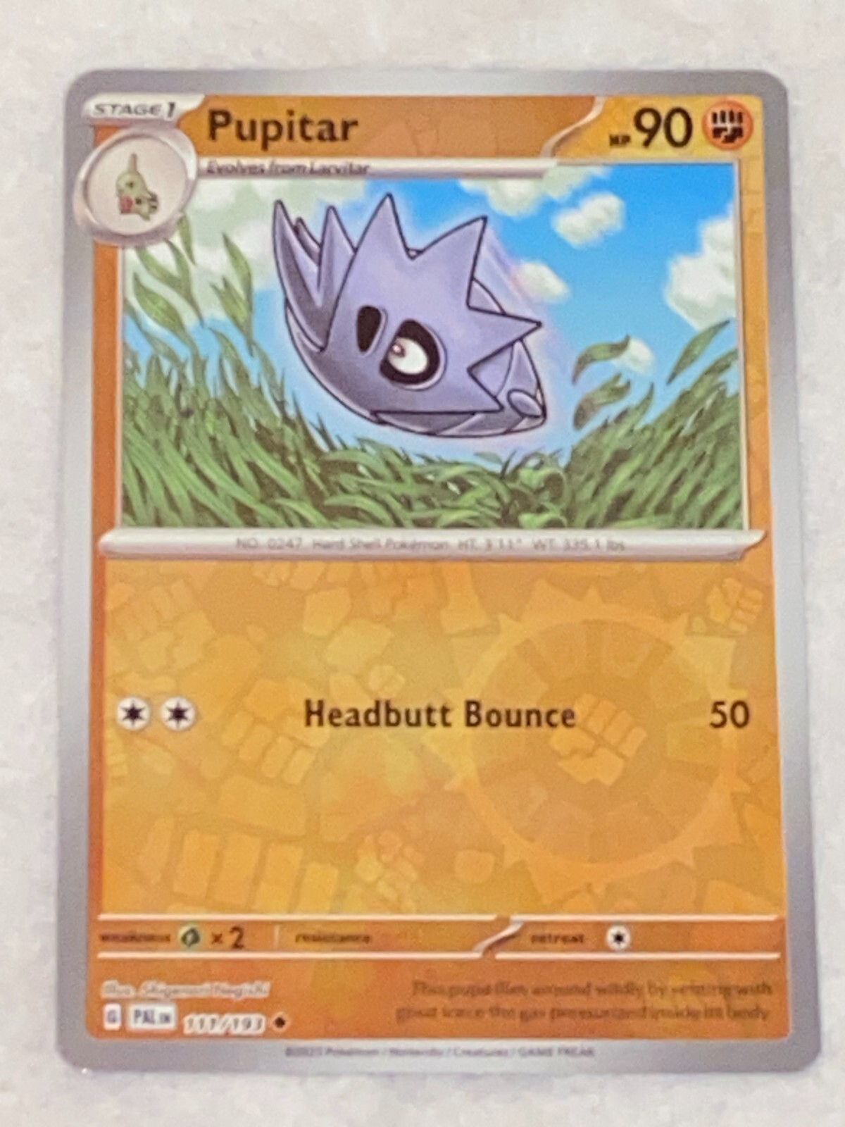 Pokemon TCG PALDEA EVOLVED PUPITAR 111/193 NM REVERSE HOLO | eBay