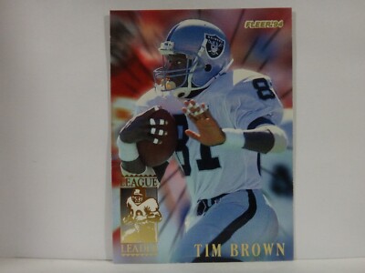 1994 Fleer League Leaders Tim Brown Card #2 Oakland Raiders Football | eBay
