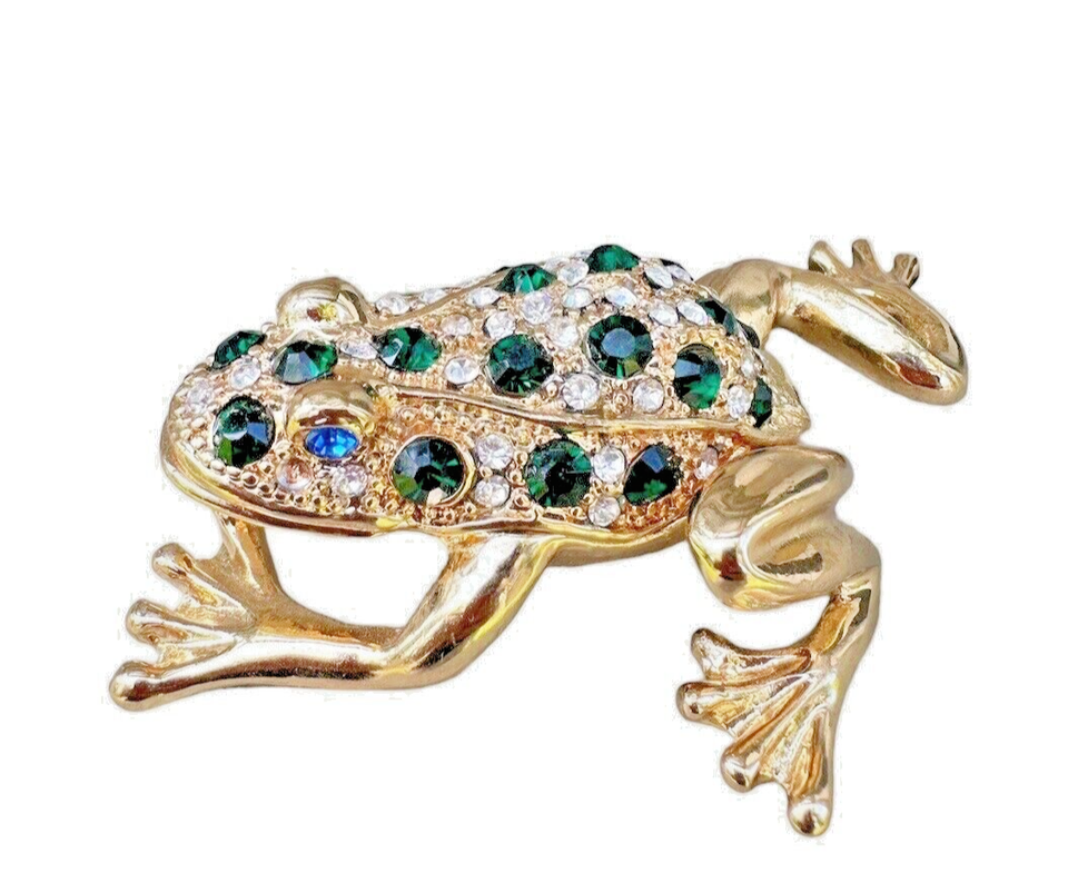 Jumping FROG Hand Jeweled Trinket Box With Austrian Crystals. New | eBay