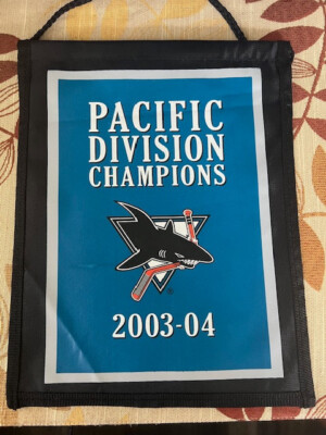 SAN JOSE SHARKS 2003-04 PACIFIC DIVISION CHAMPIONS mini banner RARE (FR ...
