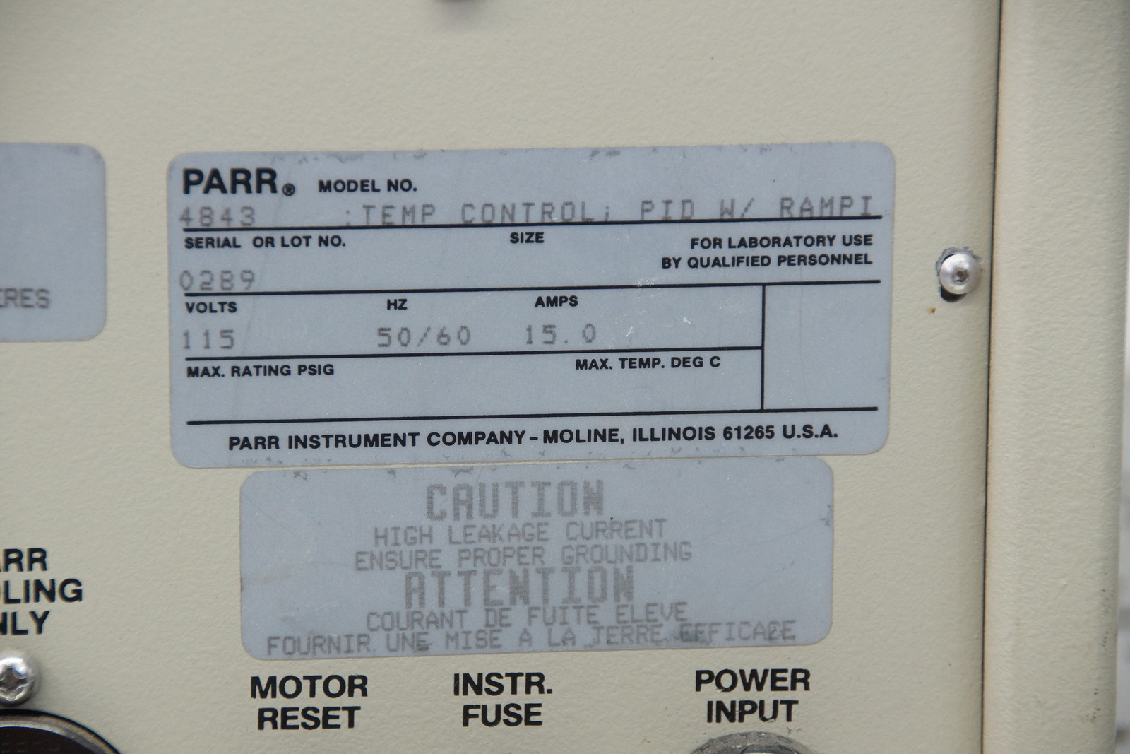 Parr 4843 Digital Temperature Controller | eBay