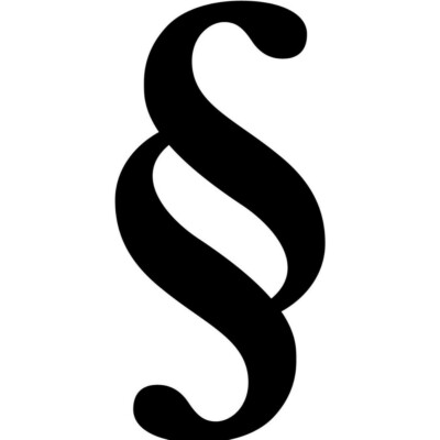 Paragraph schwarz 40cm Zeichen Symbol Gesetz Anwalt Kanzlei Aufkleber ...