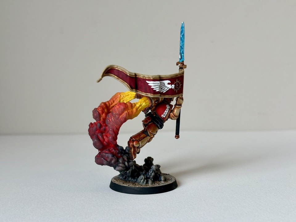 Warhammer 40k Blood Angels Sanguinary Guard Painted Custom Jump pack ...