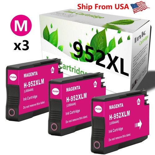 (3PK,Magenta) 952 XL 952XL Ink Cartridge for Pro 8710 8747 Printer | eBay